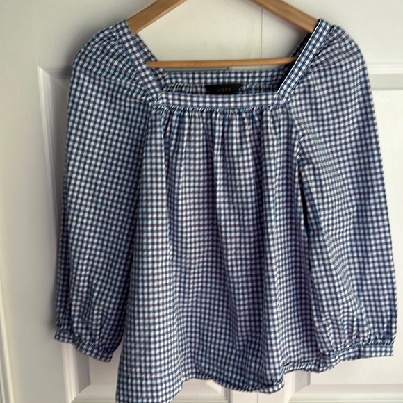 J. Crew | Tops | J Crew Gingham Top | Poshmark